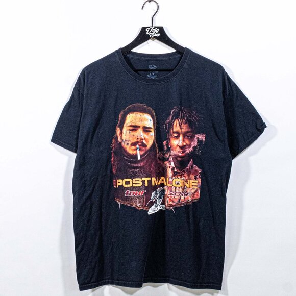 Vintage | Shirts | Post Malone 2 Savage 219 Tour Tshirt Distressed ...